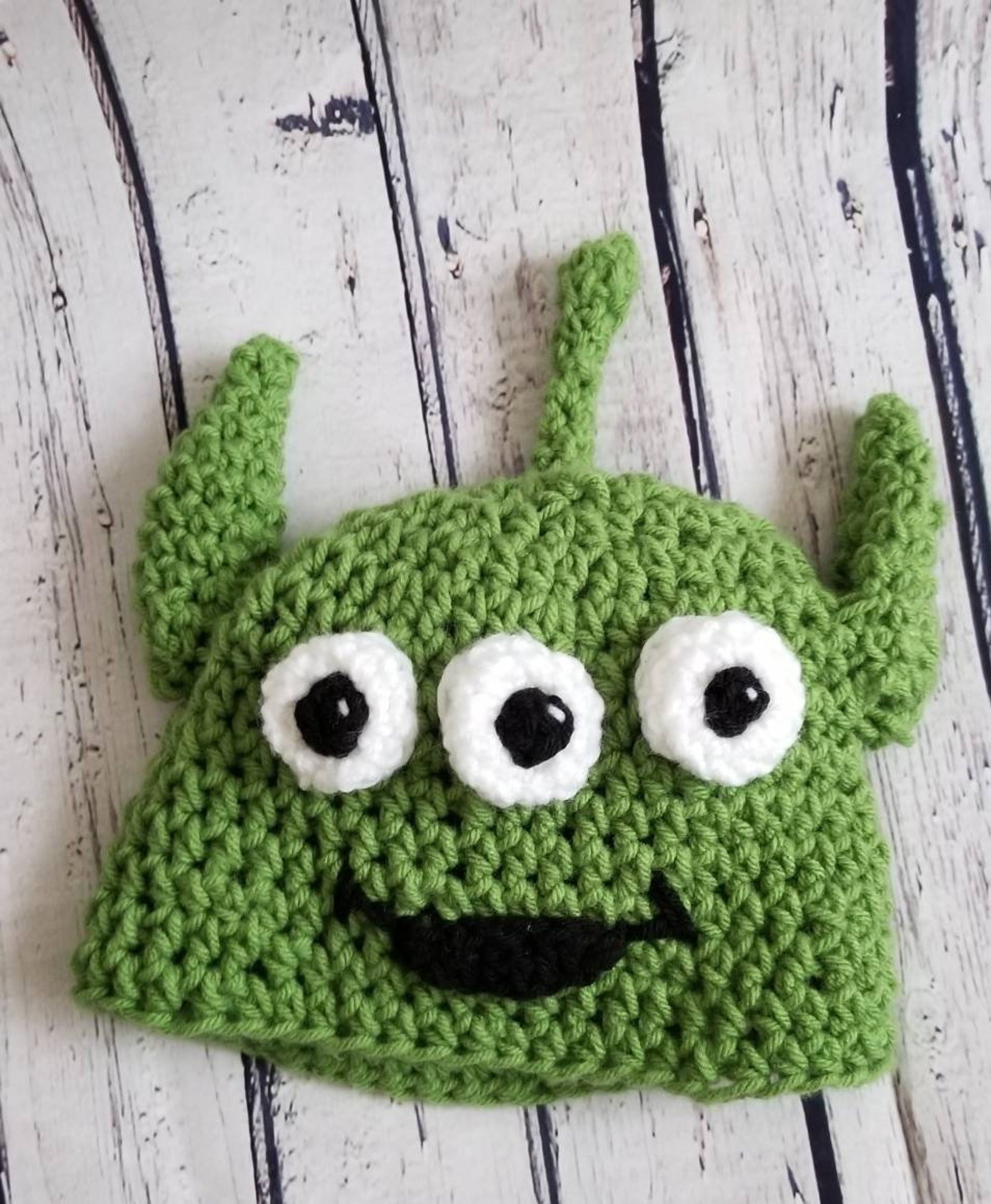 Toy Story Alien Inspired Crochet Hat Pizza Planet Green Alien - Etsy