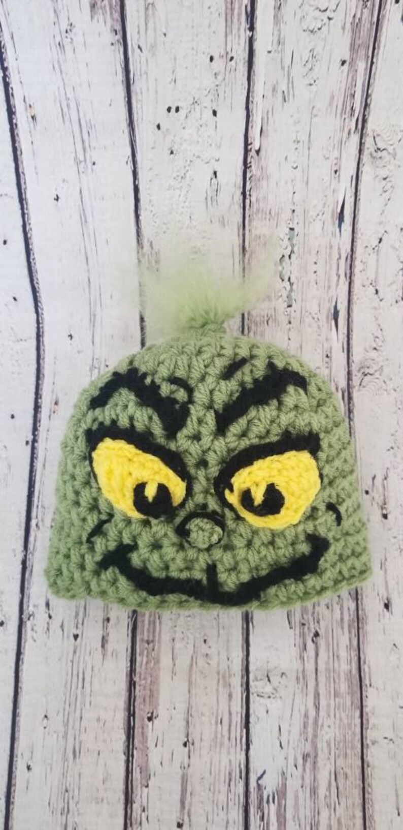 The Grinch Christmas Crochet Hat Christmas Photo Prop - Etsy