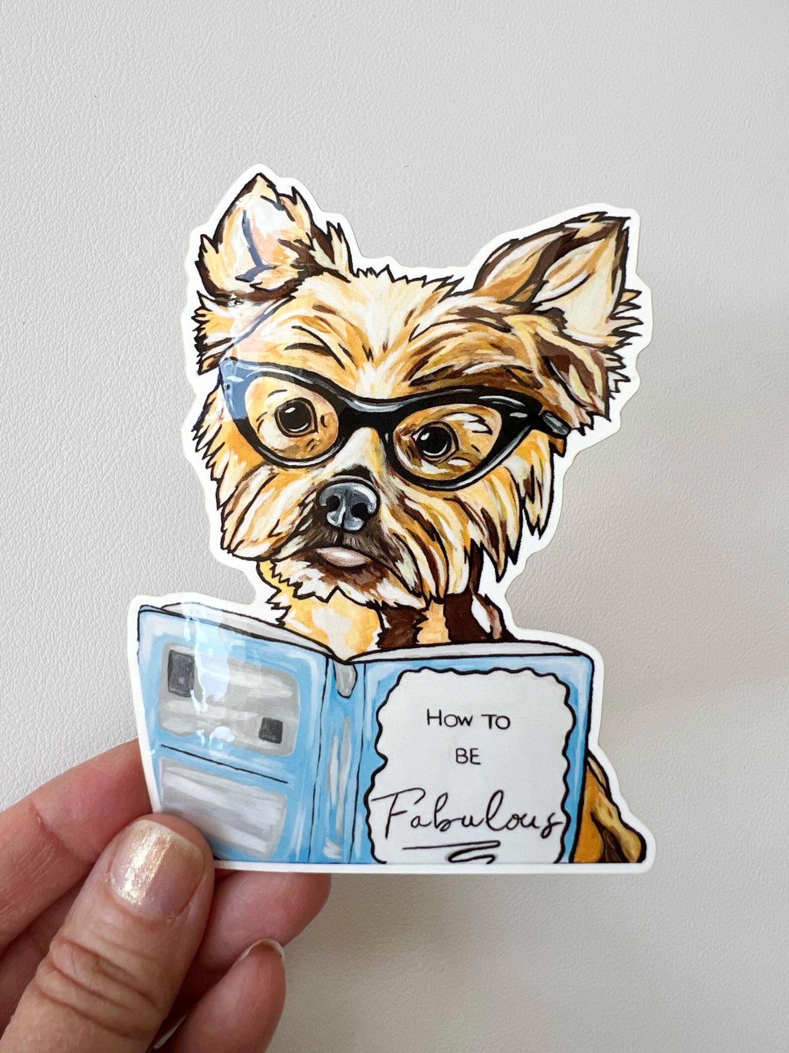 Yorkshire Terrier Sticker, Yorkie Sticker, Library Sticker, Waterproof ...