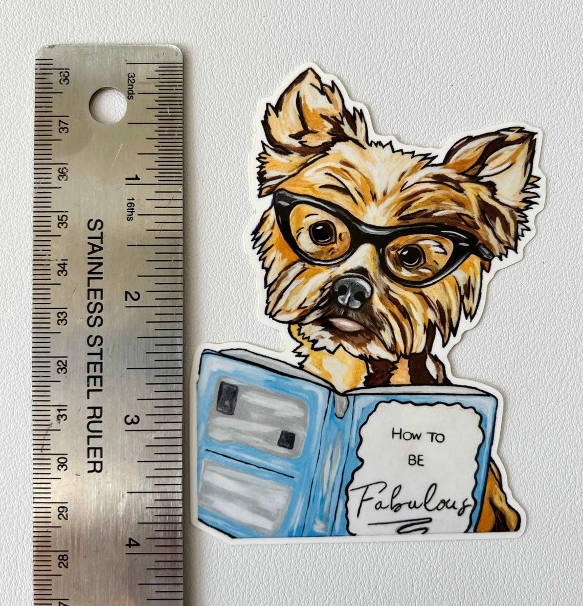 Yorkshire Terrier Sticker, Yorkie Sticker, Library Sticker, Waterproof ...