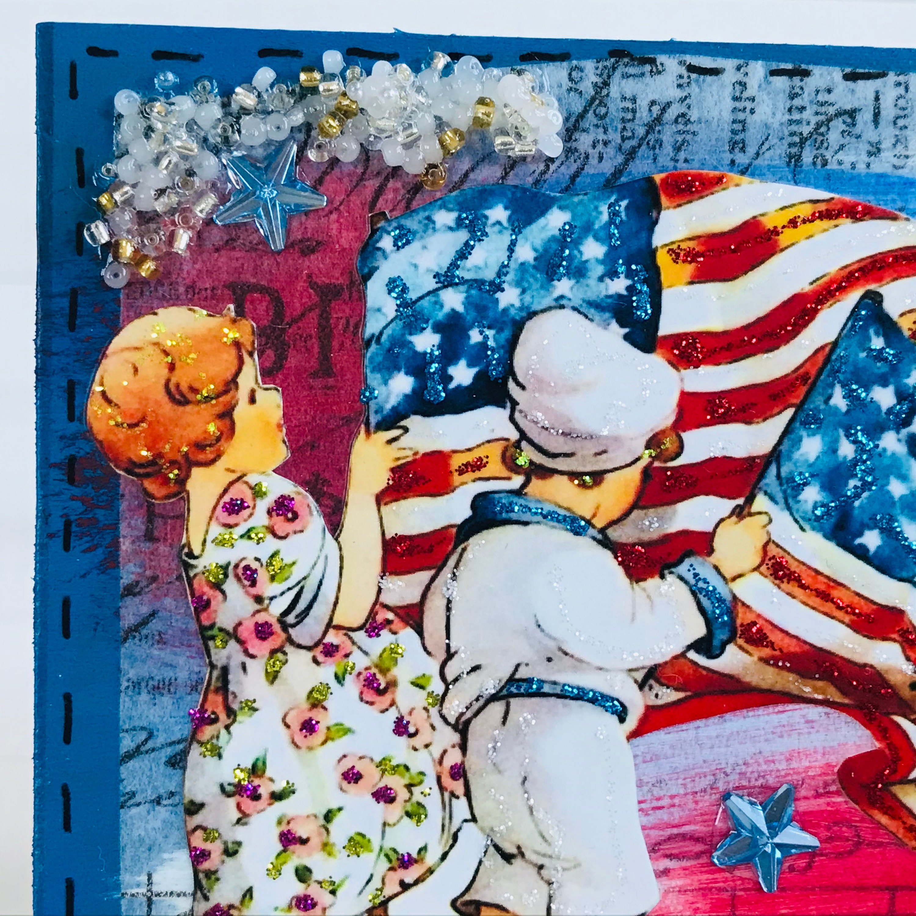 Vintage 4th of July illustrations July 4th wall art 4th of | Etsy