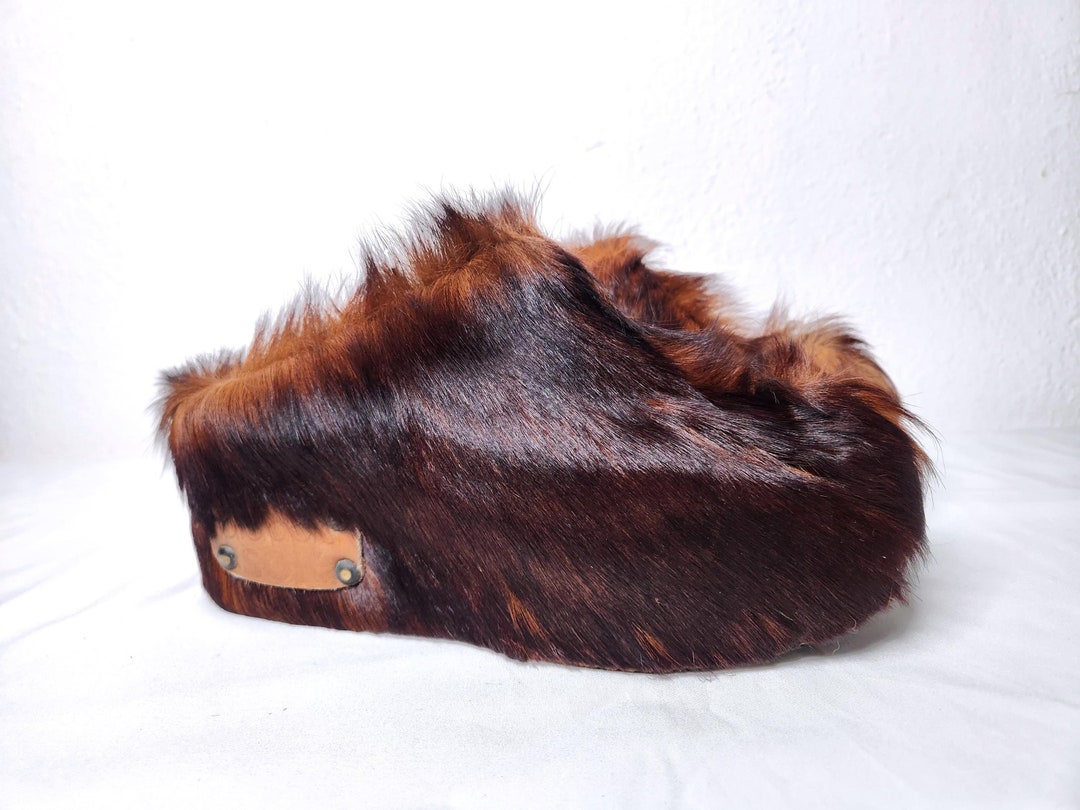 Vintage Diadora Sok Goat Fur Clogs Mules Wedges Shoes Italian Winter ...
