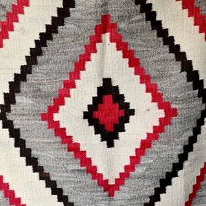 WOOL Rug NAVAJO Southwestern Handwoven Native American Geometric ...