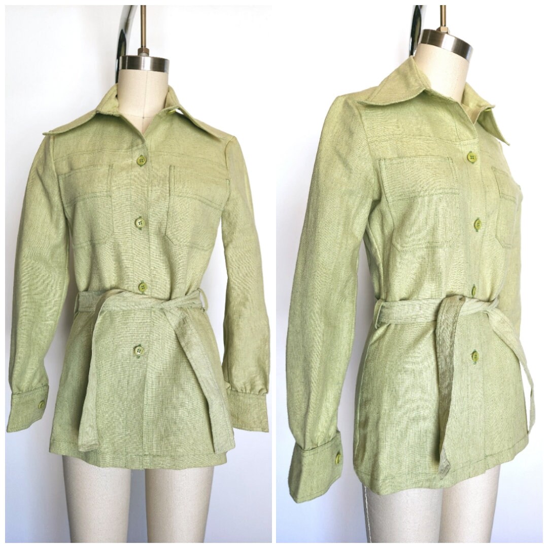 Vintage Linen Jacket - Short Duster Coat - French Linen & Cotton Jacket ...