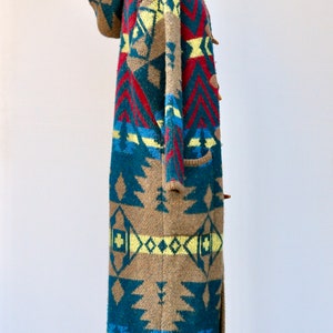 RESERVED VTG Hooded Southwestern Duster Coat Navajo Coat Hooded Navajo ...