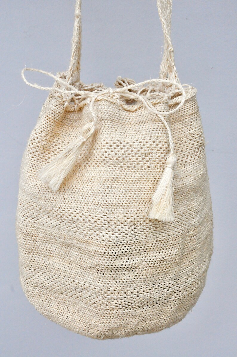 Yute Bucket Bag LARGE Crochet Straw Sisal Jute Market Bag | Etsy