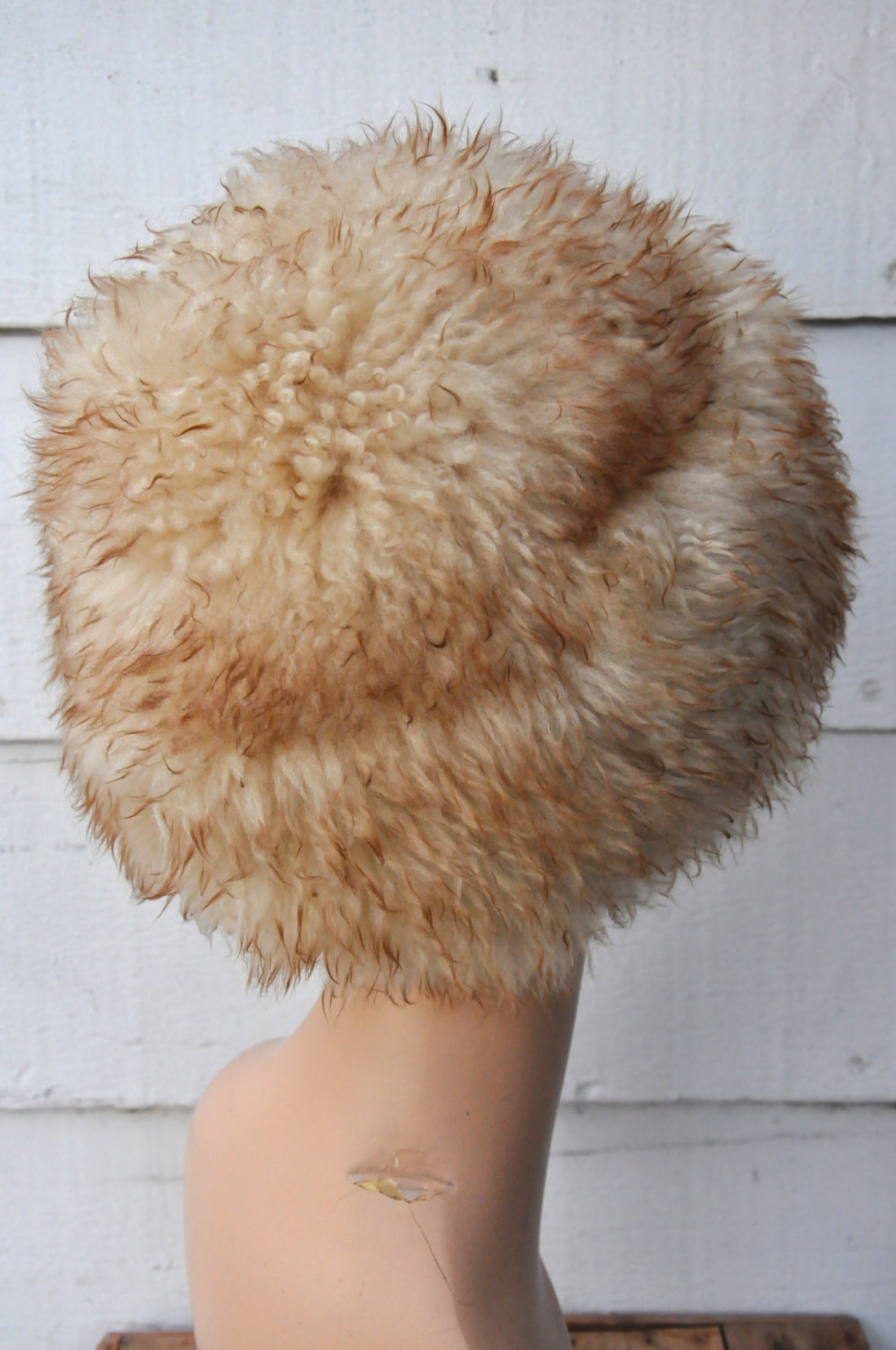 60s FUR Hat - Curly Lamb Hat - Sheepskin Hat - Lambskin Hat - Fluffy ...