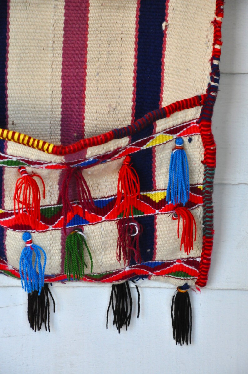WOOL Wall Hanging POCKETS Salt Bag Double Saddle Bag Animal Market ...
