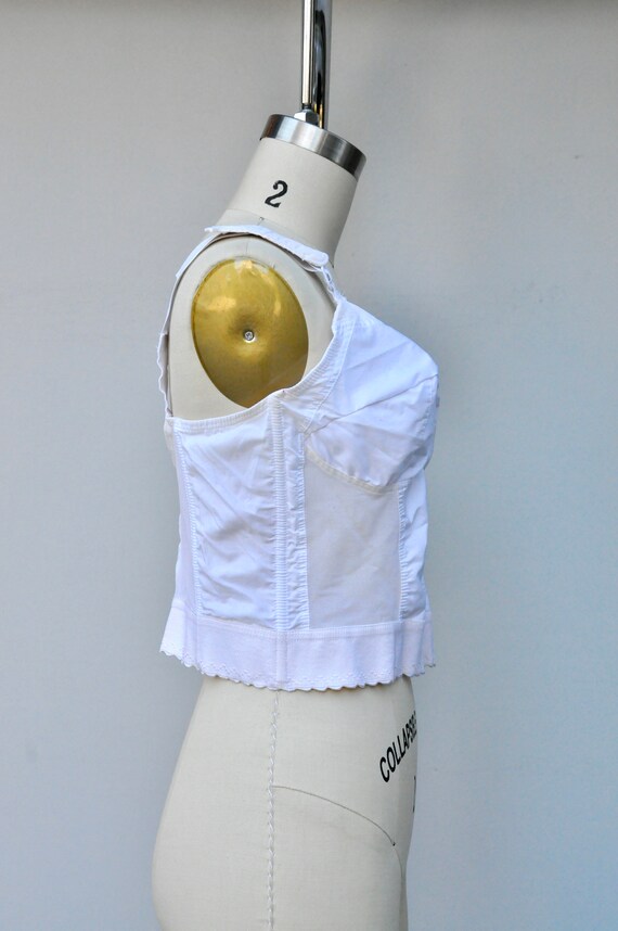 Vintage White & Ivory Corset Bustier - Pointed Bra Co… - Gem