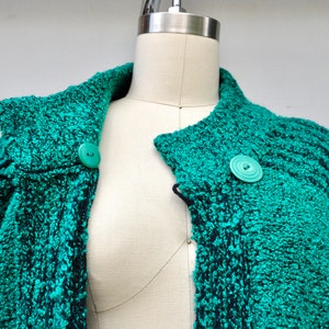 80s Terry Cloth Green Duster Long Cardigan Duster Coat Dark Emerald ...
