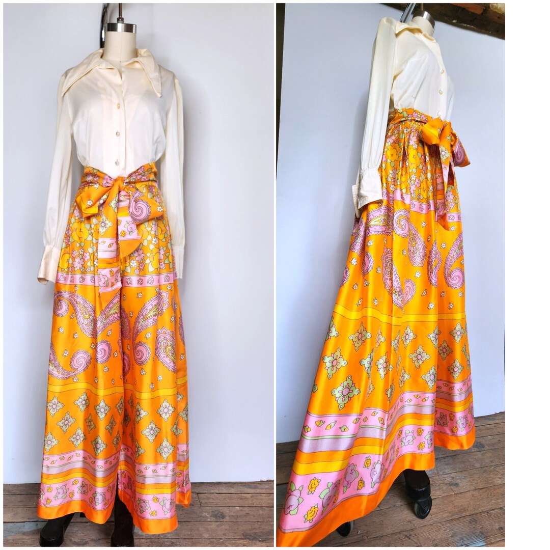 Vintage 70s Psychedelic Jumpsuit Overall Romper - Floral Jumpsuit- Wide ...