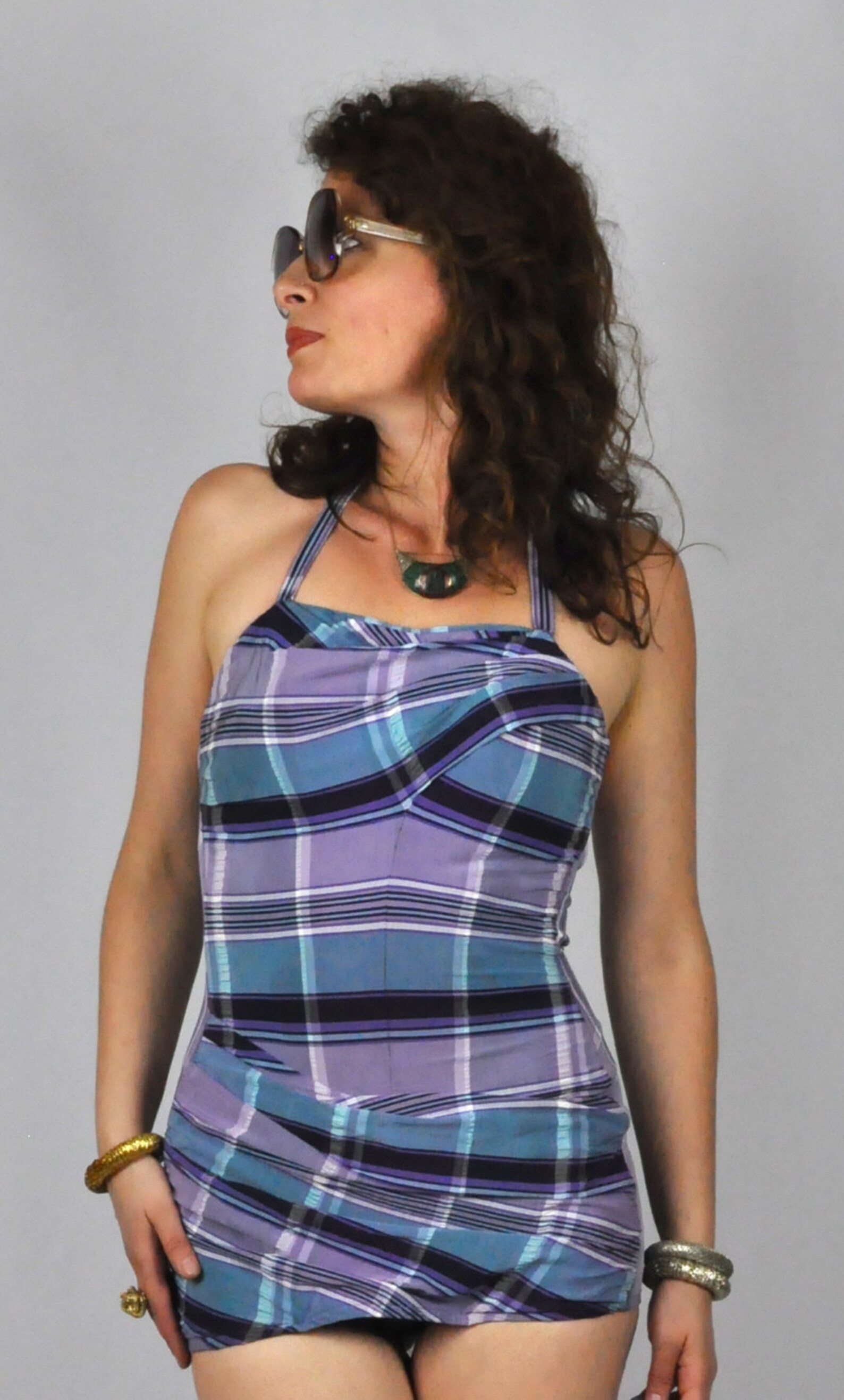 50s Swimsuit 50s One Piece Swimsuit Rose Marie Reid Halter - Etsy