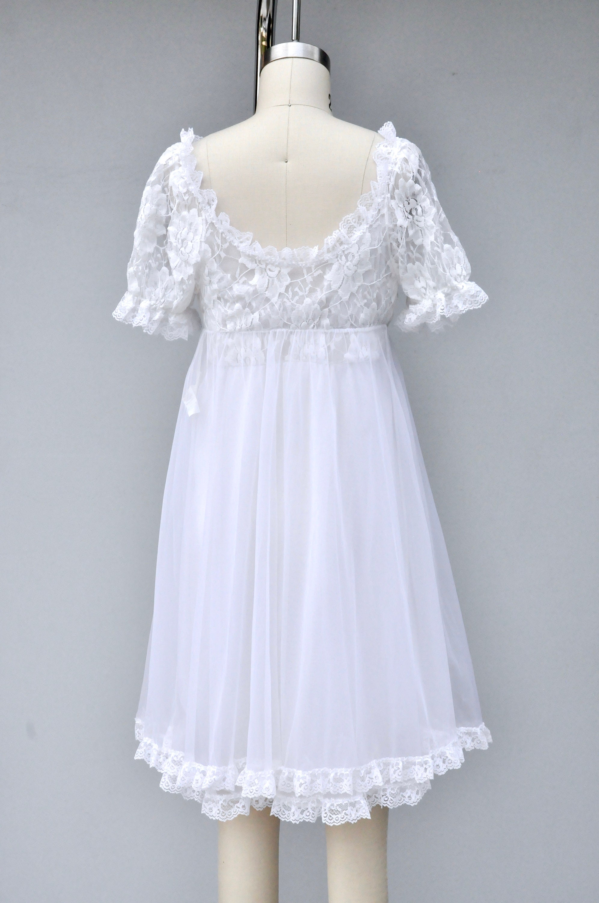 60s Set Sheer Mini Baby Doll Nightgown Bed Dress Bed Jacket - Etsy Norway