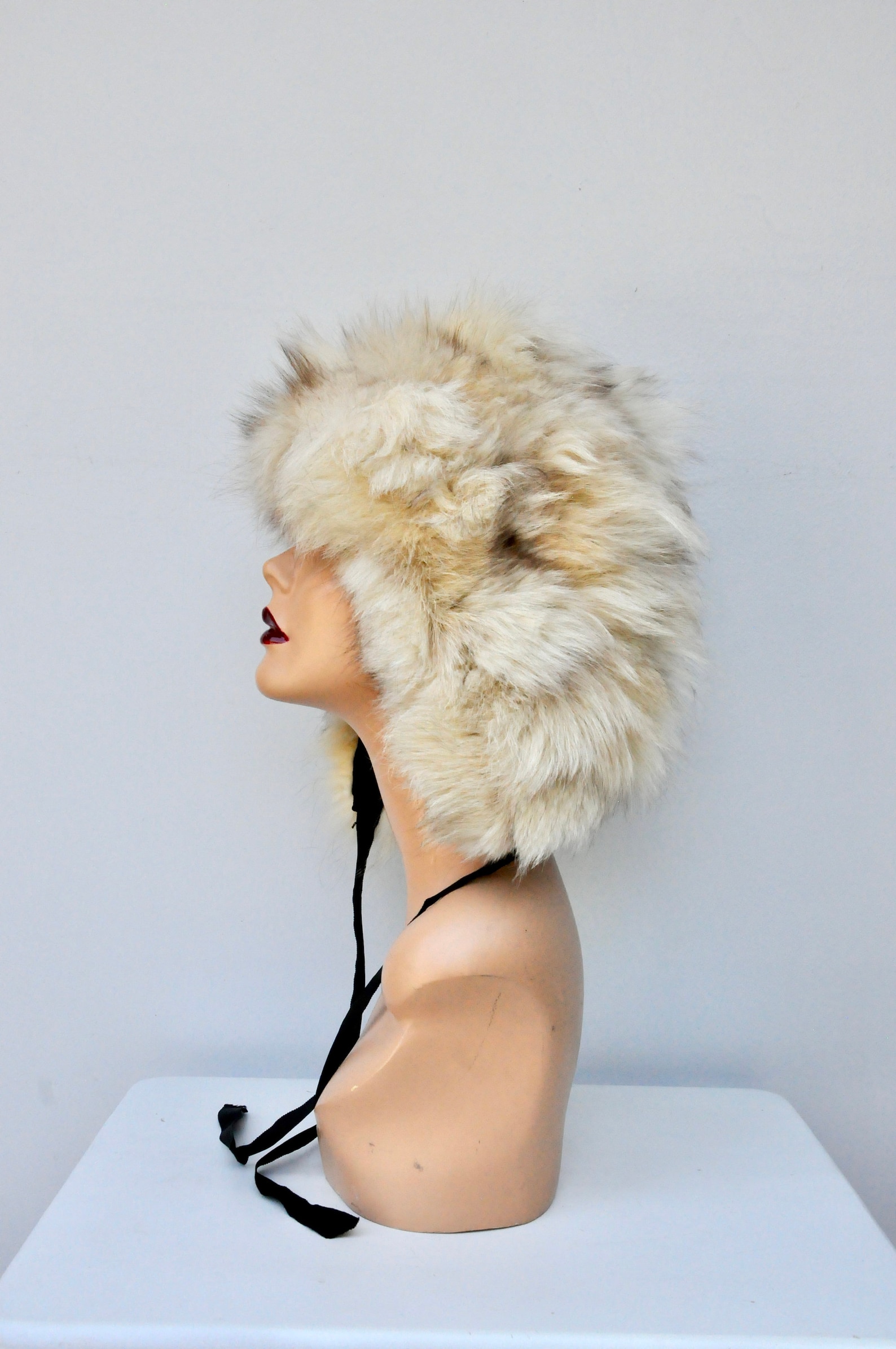 Vintage Fluffy Chunky Fox Fur Hat Arctic Fox Fur Hat Soft | Etsy