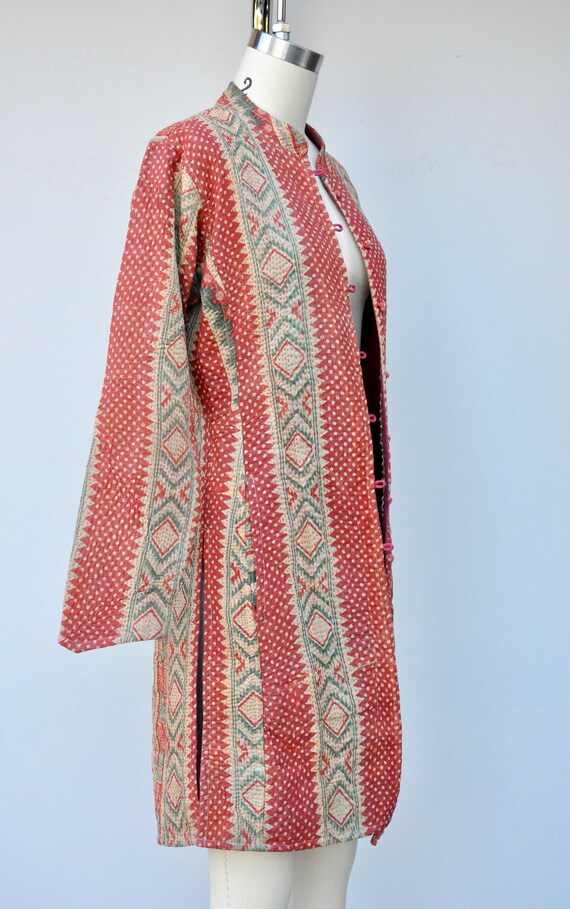 Vintage Indian Duster Coat - Quilted Cotton Duster - … - Gem
