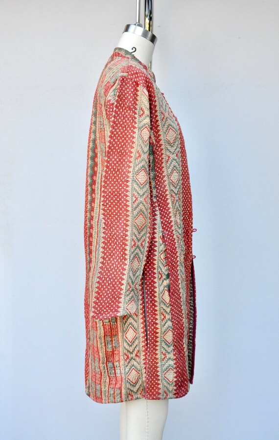 Vintage Indian Duster Coat - Quilted Cotton Duster - … - Gem