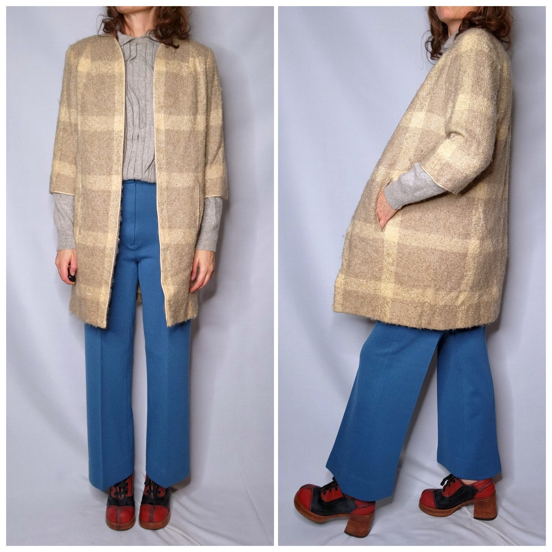 LILLI ANN Wool Knit Jacket Coat - 60s 70s Lilli Ann San Francisco Tisse ...