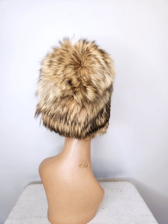 Arctic FOX Fur Hat - Vintage Fox Fur Hat - Chunky Flu… - Gem