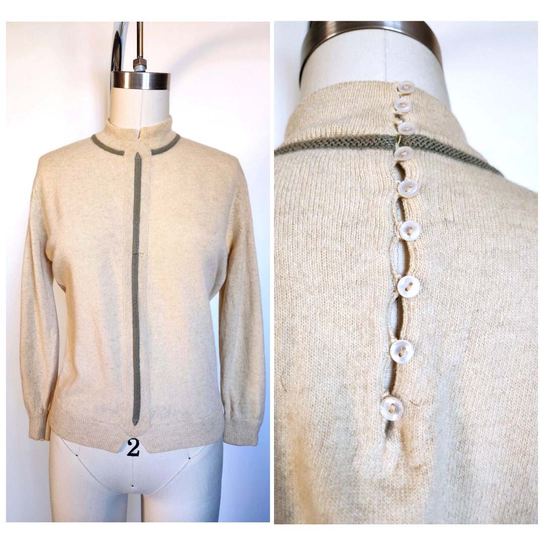 Vintage 40s 50s Cashmere Sweater - Cashmere Sweater - Pullover Sweater ...