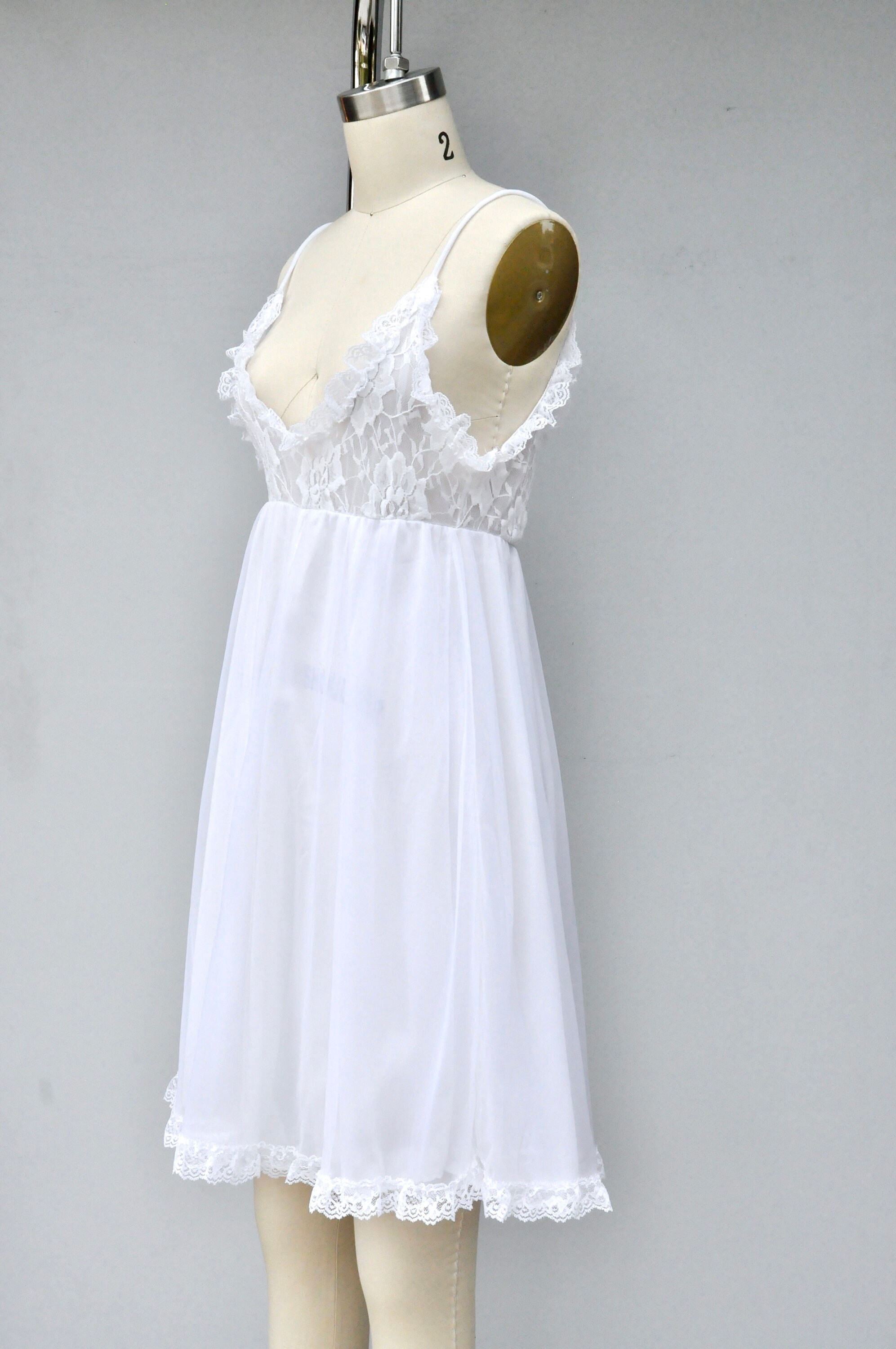 60s Set Sheer Mini Baby Doll Nightgown Bed Dress Bed Jacket - Etsy Norway