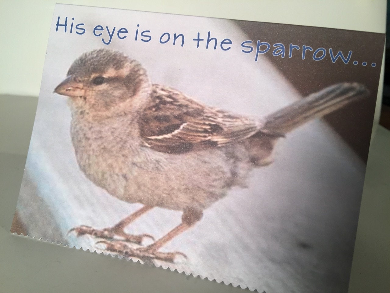 Sympathy Card, His Eye is on the Sparrow - Etsy