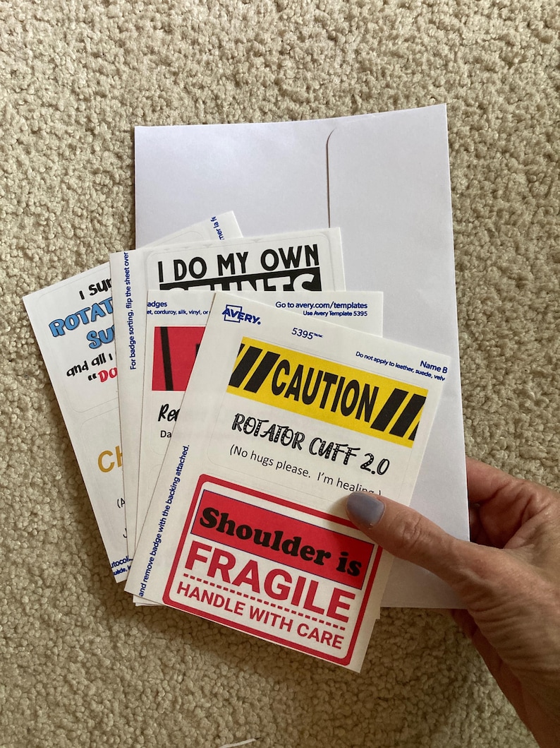 24 Stickers, Rotator Cuff Surgery Shoulder Protection Stickers, Do Not ...