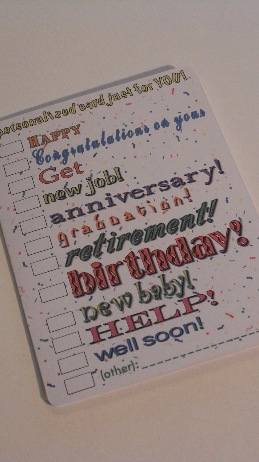 The Everything Card, for Any Occasion Whatsoever - Etsy