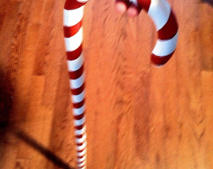 Christmas Candy Cane Wood Walking Cane - Etsy