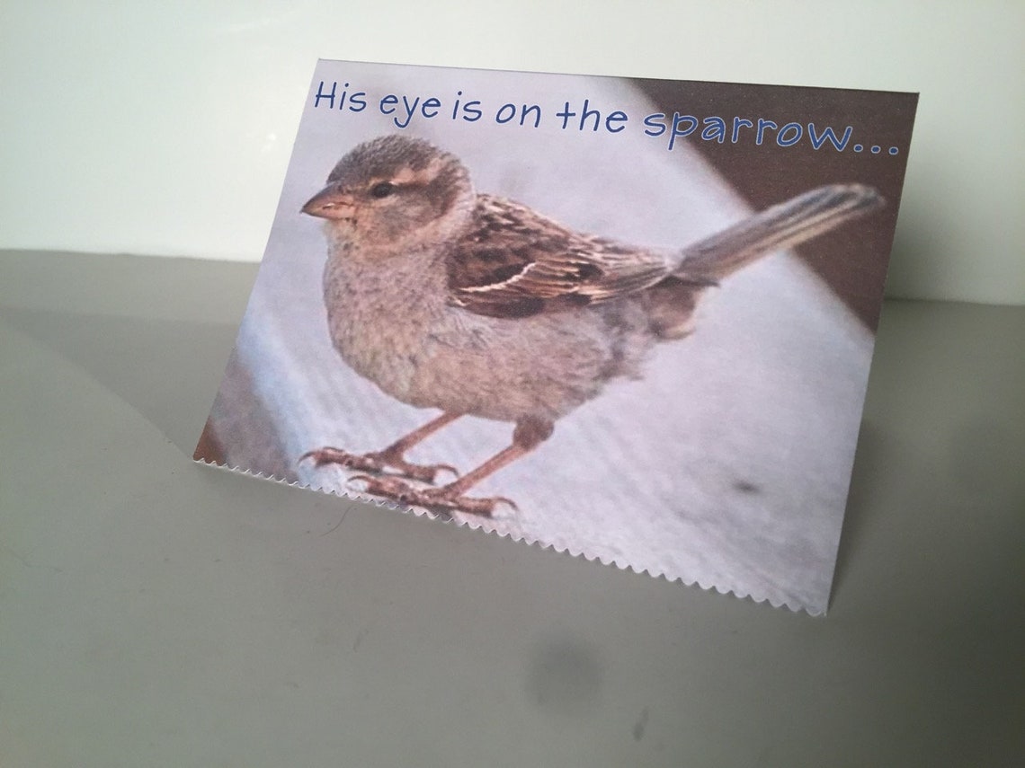 Sympathy Card, His Eye is on the Sparrow - Etsy