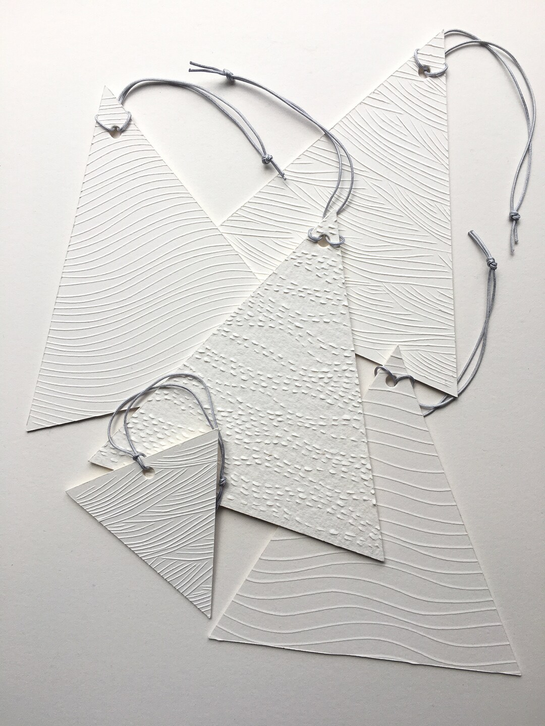 Minimalist Triangle Christmas Ornament, Incised Paper Hanging Art - Etsy