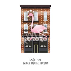 Baltimore (maryland) Print - Cafe Hon - Etsy