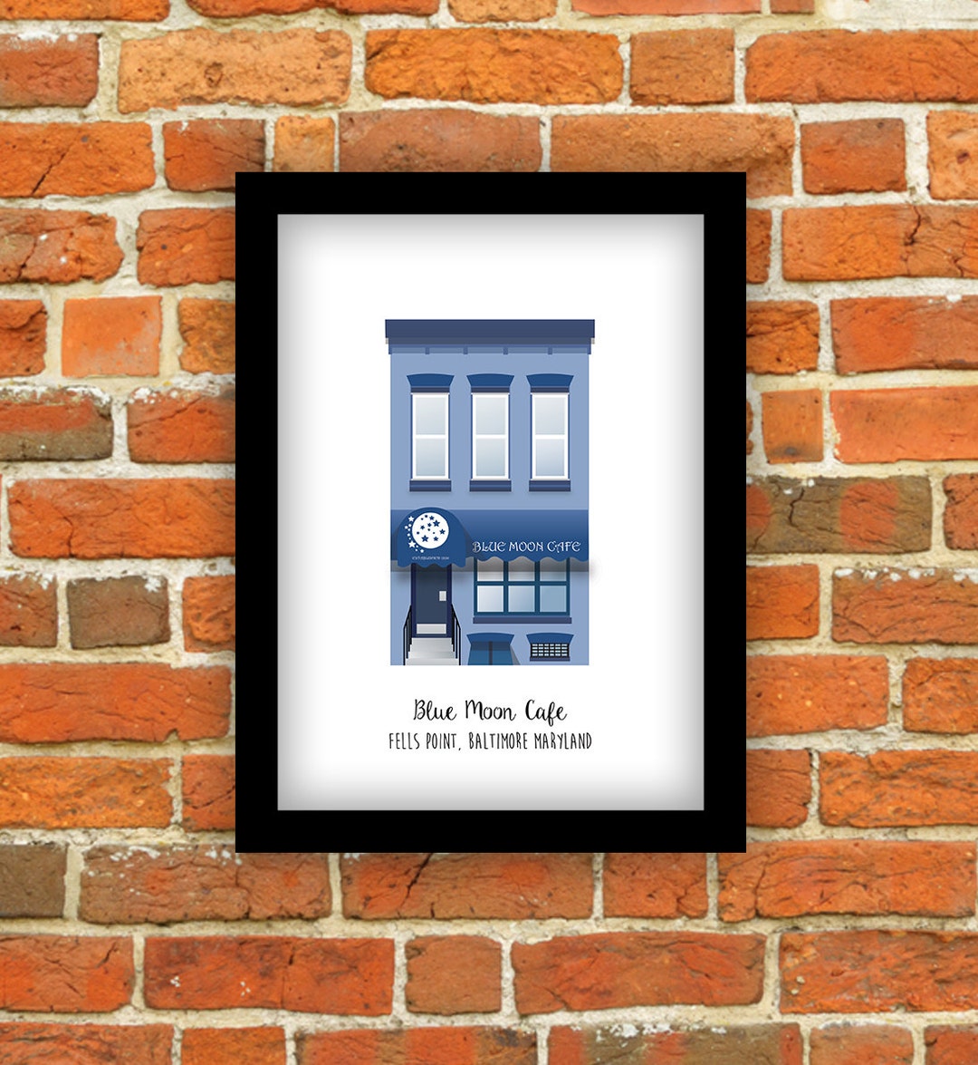 Baltimore (maryland) Print - Blue Moon Cafe - Etsy
