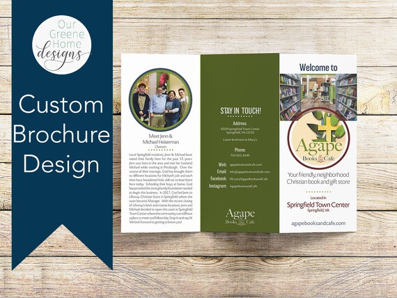 Custom Brochure Design Small Business Brochure Brochure - Etsy