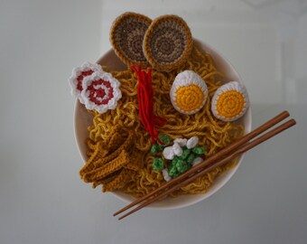 Shrimp Ramen Crochet Plush - Etsy