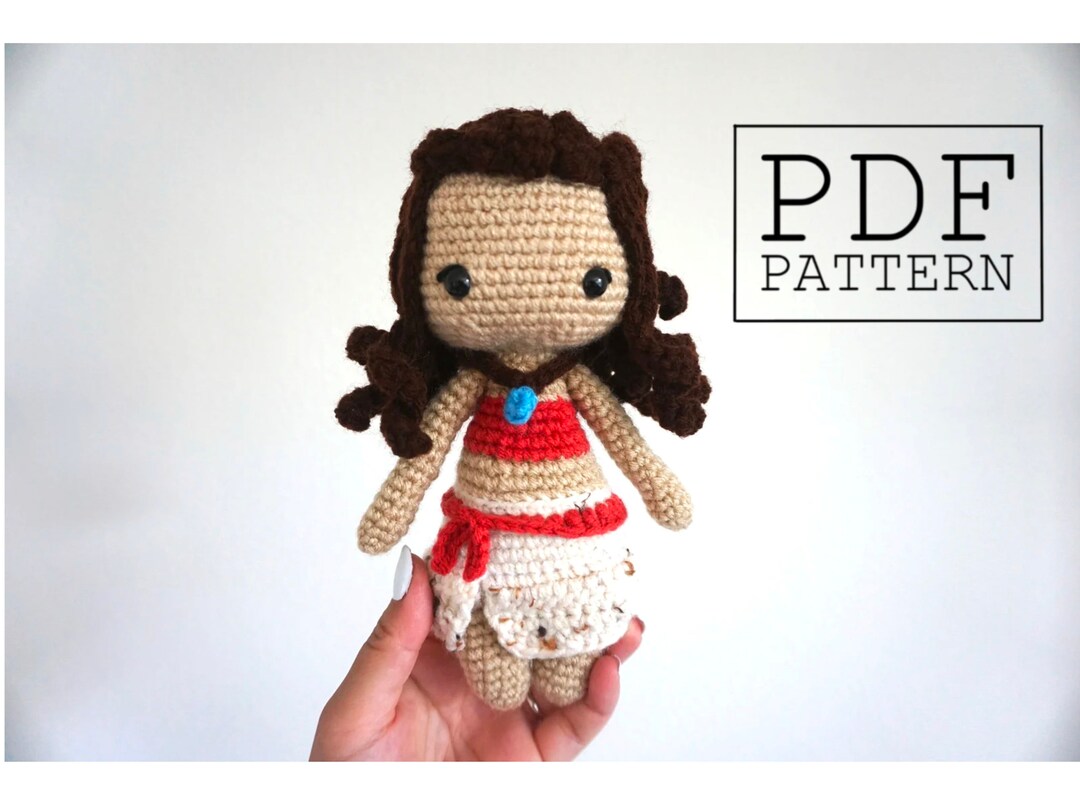 SOLO PATRÓN Moana inspiró Amigurumi Crochet - Etsy España