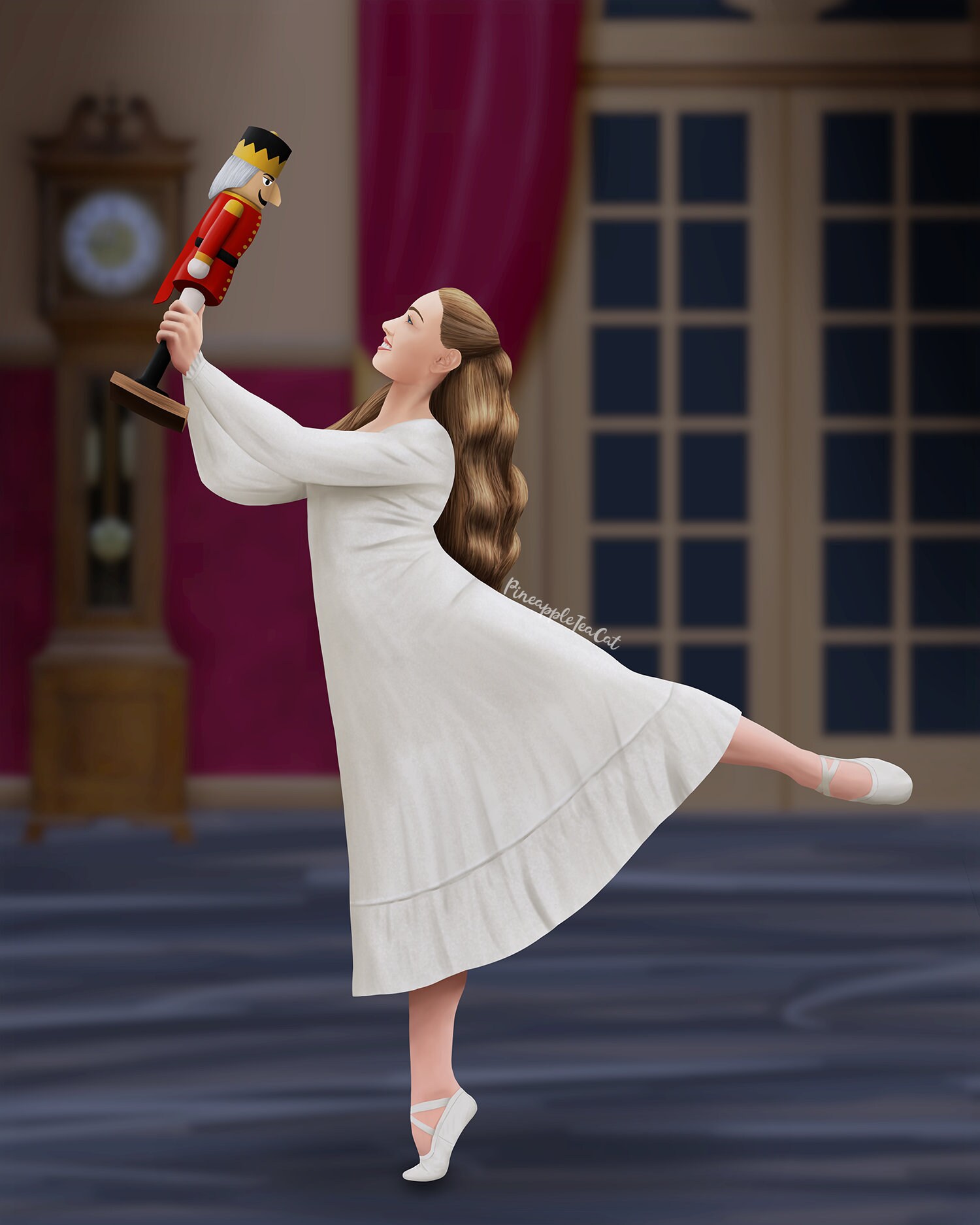 Nutcracker Ballet Clara and the Nutcracker Art Print - Etsy