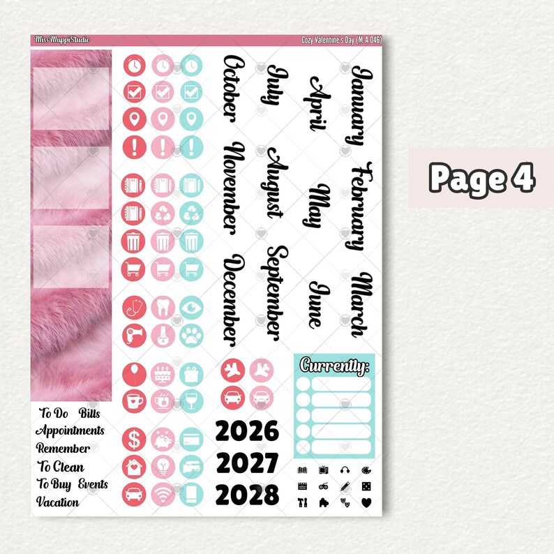 Printable Monthly Sticker Kit for Classic Happy Planner | Cozy ...
