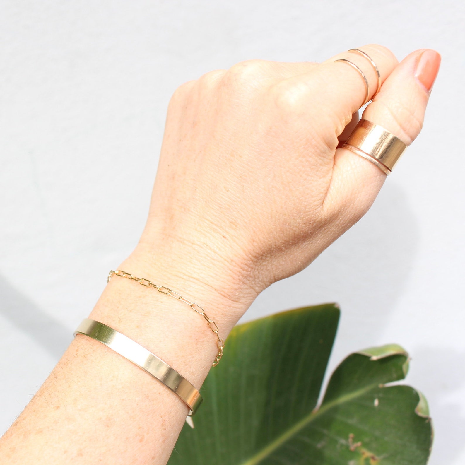 LINK TAG BRACELET / Gold Drawn Link Chain Bracelet Gold Tag | Etsy