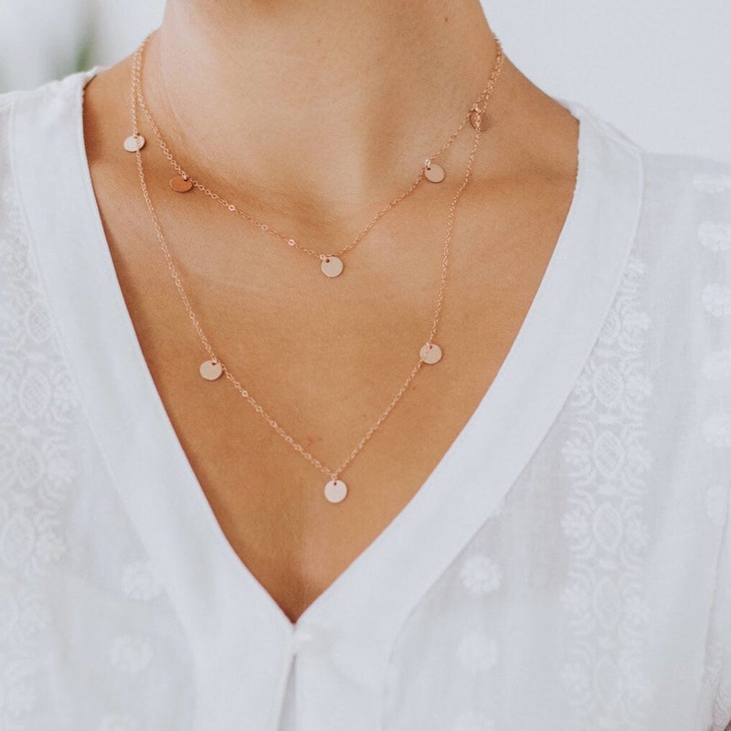 Double Layer Necklace - Etsy