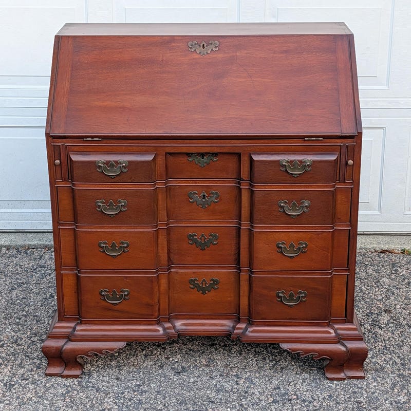 Antique Drop Front Secretary Desk - Etsy