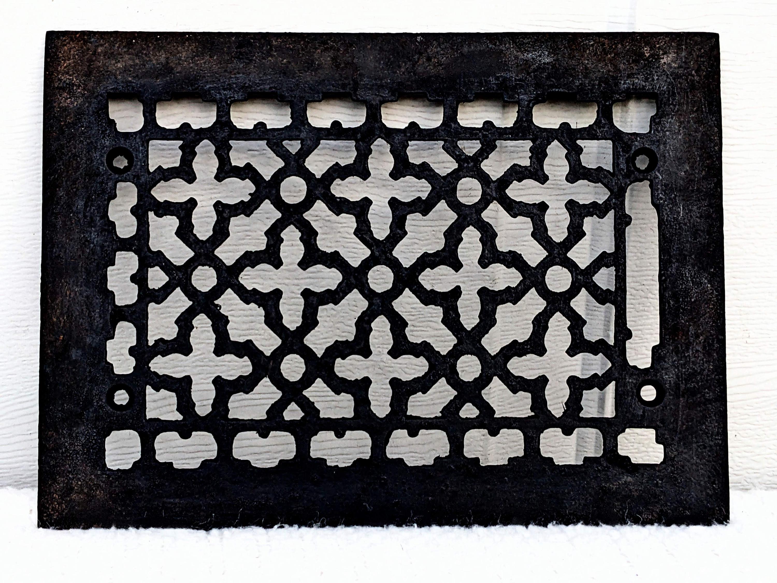 Antique Victorian Gothic Floor or Wall Heat Register Grate Cover ...