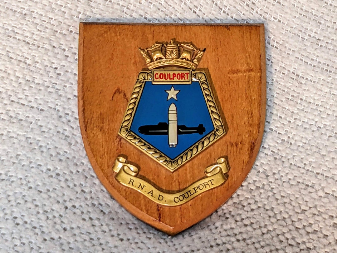 RNAD Coulport Royal Navy Military Shield Wall Plaque Ship's Crest ...