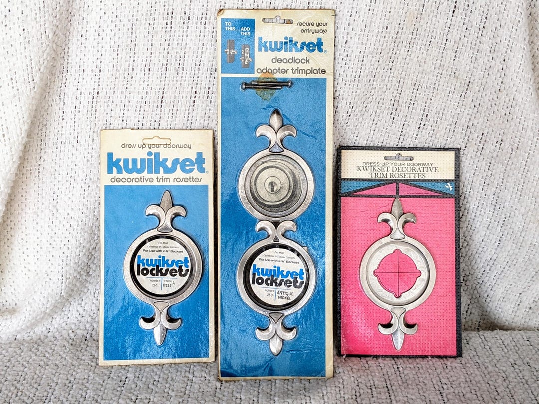 Set of 3: Kwikset Deadlock Adapter Trim Plate #260 + Pair of Trim ...