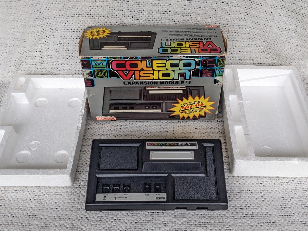 Vintage 1982 Colecovision Expansion Module #1, Atari 2600 Game Adapter ...