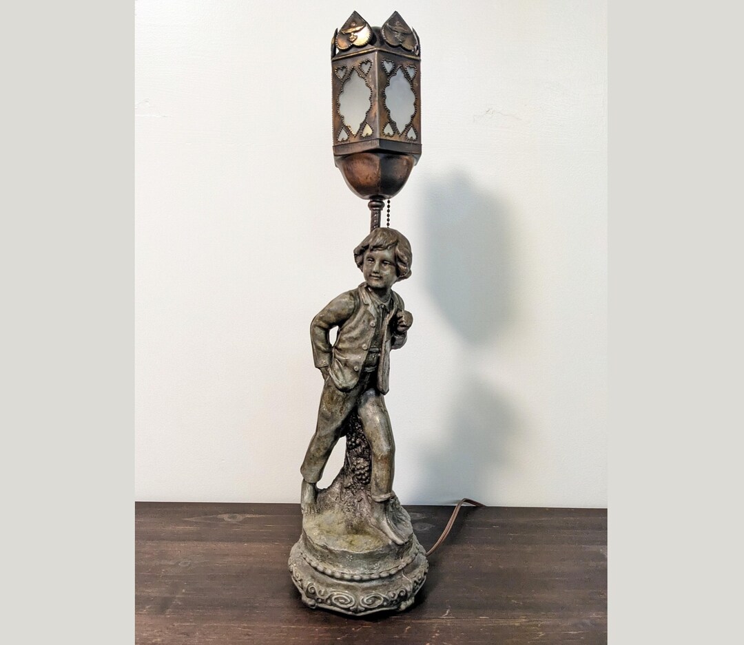 Antique De Ranieri Figural Boy Art Sculpture Lamp 20 3/4 High - Etsy