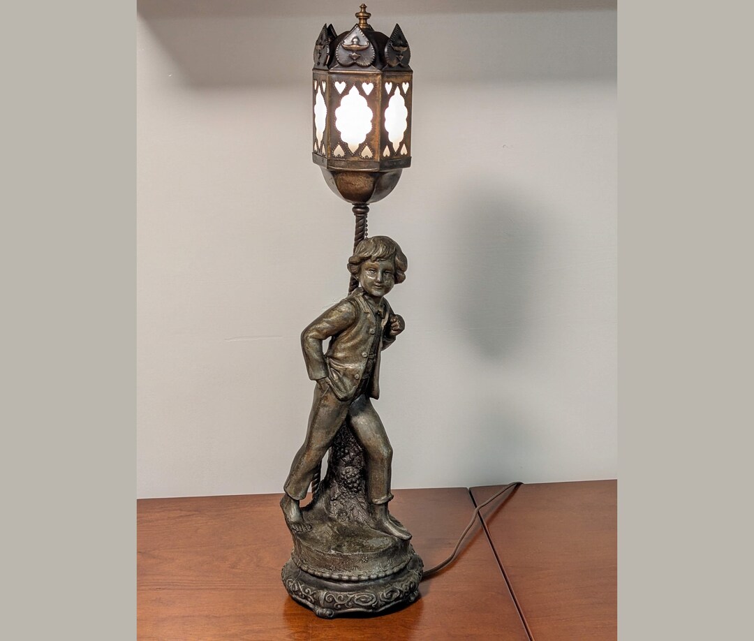 Antique De Ranieri Figural Boy Art Sculpture Lamp 20 3/4 High - Etsy