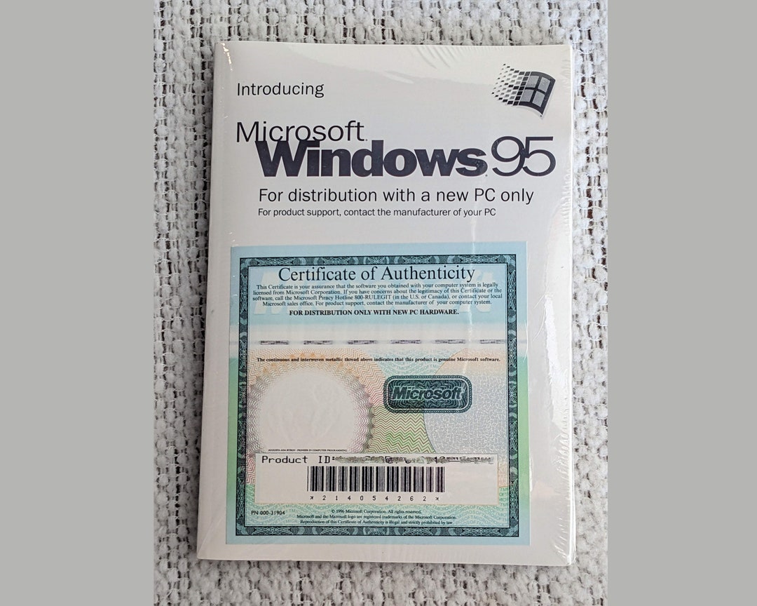 Microsoft Windows 95 PC Distribution Pack Cd-rom With - Etsy