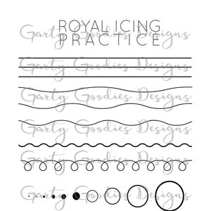 Royal Icing Practice Sheet // Digital Download // Printable | Etsy