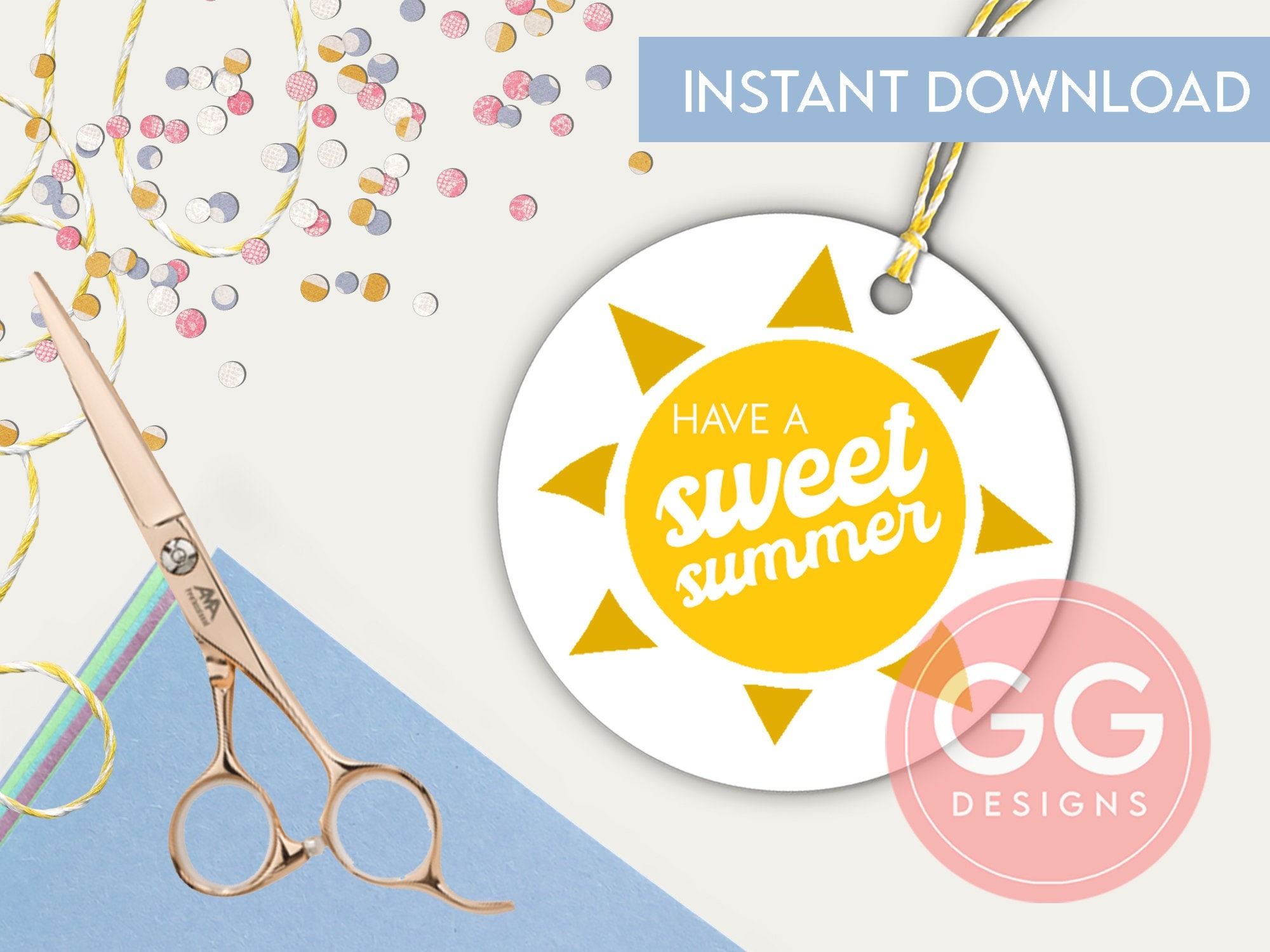 Printable Summer Fun Cookie Kit Instructions Card | Etsy