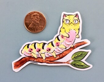 Caterpillar sticker | Etsy
